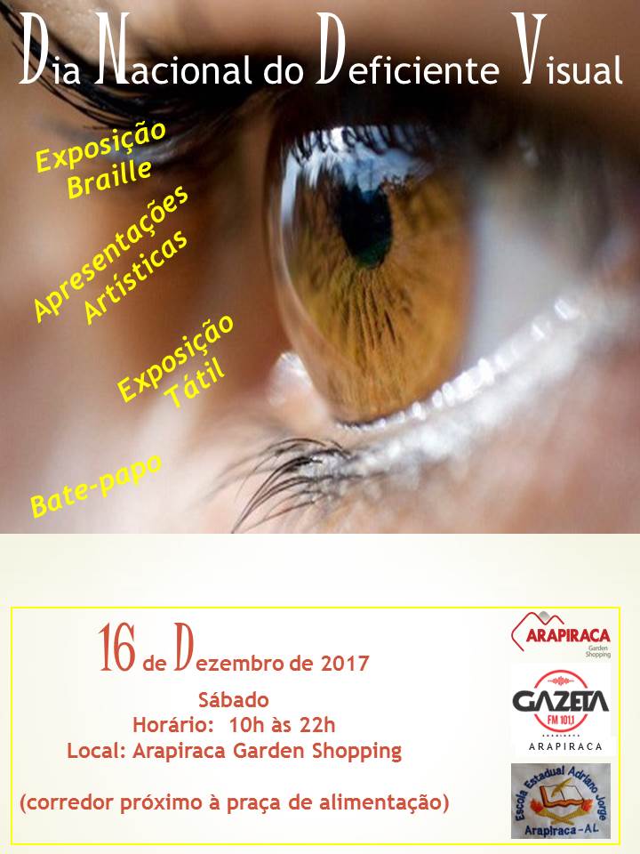 O dia 13 de Dezembro é o Dia Nacional do Deficiente Visual e será ...